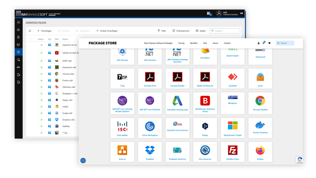 Raynet Package Store: Ready-to-Use Software Packages
